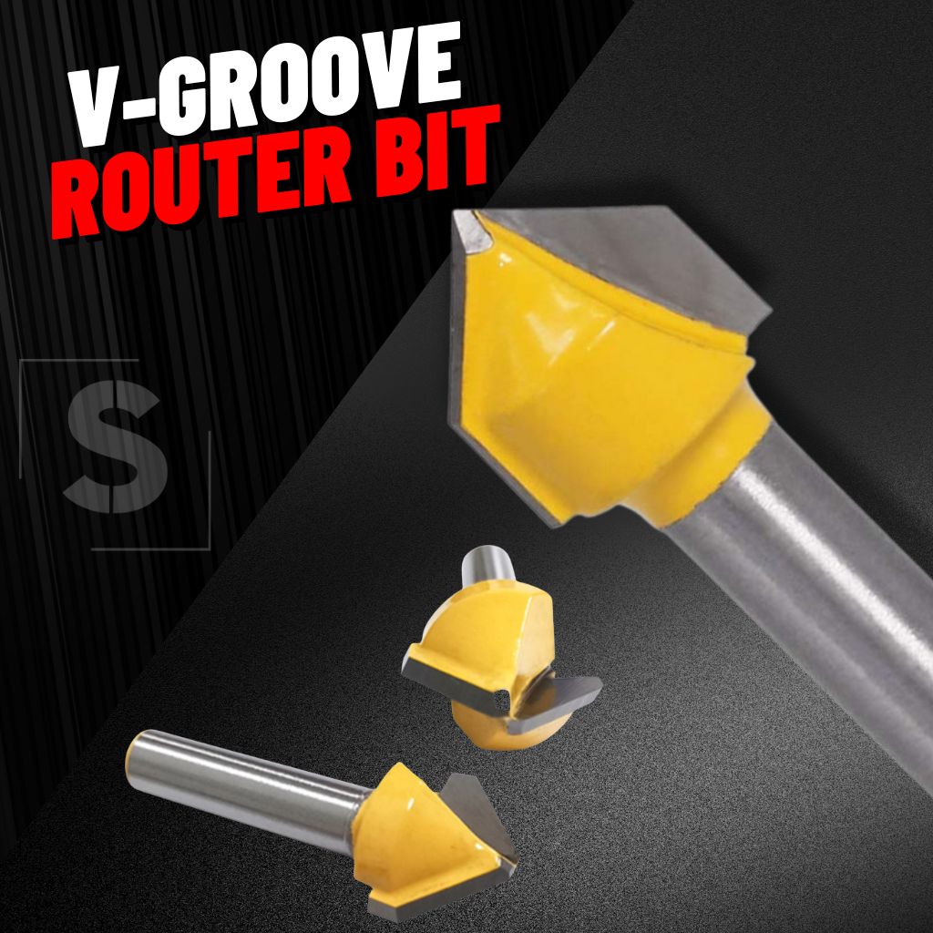 V-Groove Router Bit - 1/4" Shank – SANRICO DEALS