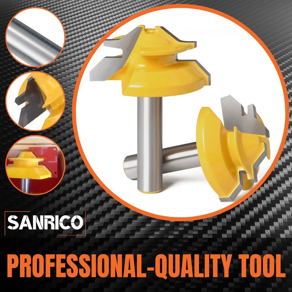 45-degree Lock Miter Router Bit Set – SANRICO DEALS